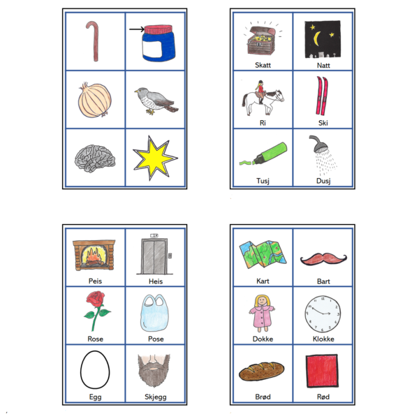 Enkle rimkort – ord som rimer - Elis idébank